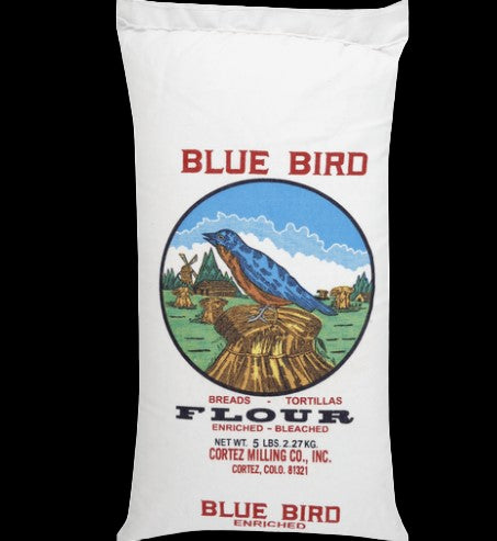 Blue Bird Native American Frybread Flour packed in a 5 lb Reusable Cot ...